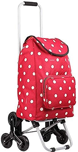 Shopping Trolley on Wheels Multi Function Shopping Cart Foldable Trolley On Wheels Lightweight Stair Climbing Cart with Large Capacity Waterproof Grocery Stair Climbing Foldable Cart Storage Hand T