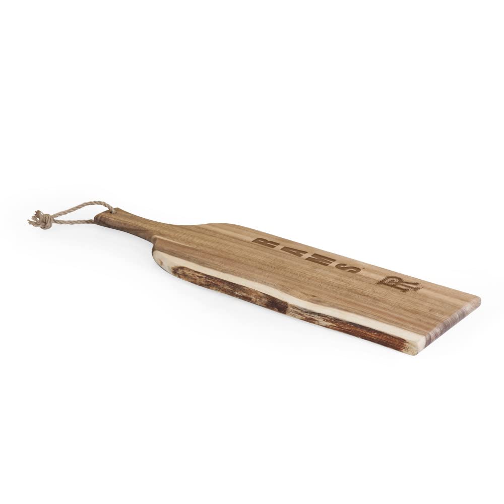 PICNIC TIME NCAA TCU Horned Frogs Artisan 24" Acacia Charcuterie Board with Raw Wood Edge, Cheese Board, Serving Platter, (Acacia Wood)