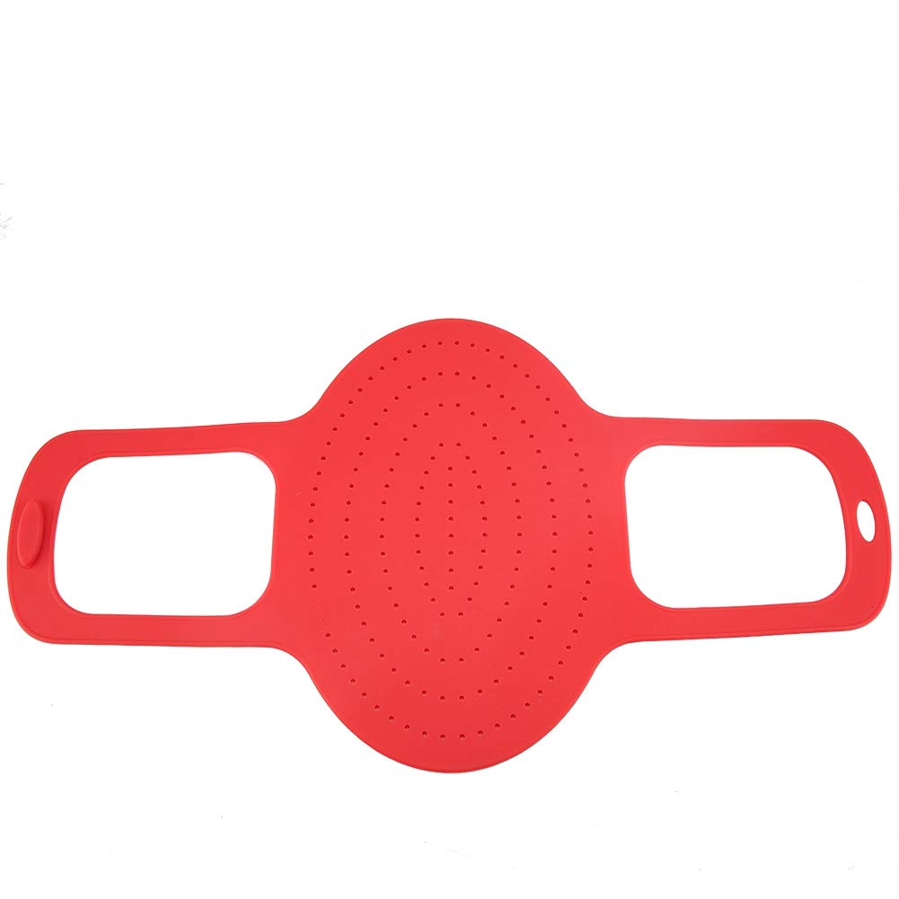Non-Stick Turkey Lifter, Food Grade Silicone Heat Resistant Meat Lifter, Poultry Cooking Mat for Oven Chicken Baking Mat Pan Roast(Red, Orange, Green)(Red)
