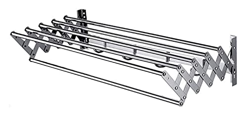 XMCX Folding Laundry Drying Rack- Wall Mounted Clothing Shelf for Shirts Pants Towels Shoes Garments Hanging Hanger Easy Storage (Size : 100cm/39.4in)