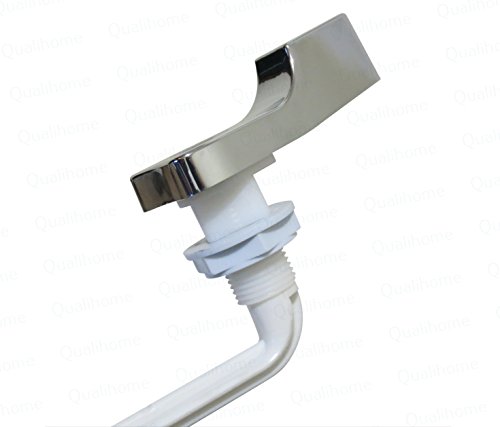 Universal Plastic Toilet Tank Flush Lever, Chrome Finish Handle, Fits Most Toilets