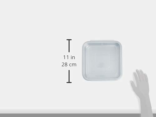 Nordic Ware Natural Aluminum Commercial Square Cake Pan with Lid, Exterior 9.88 x 9.88 Inches