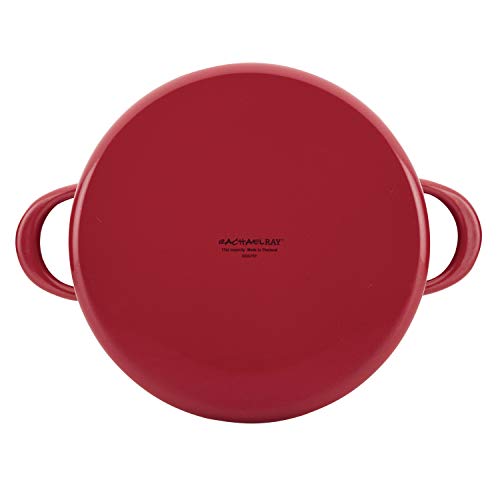 Rachael Ray Create Delicious Stock Pot/Stockpot with Lid - 12 Quart, Red