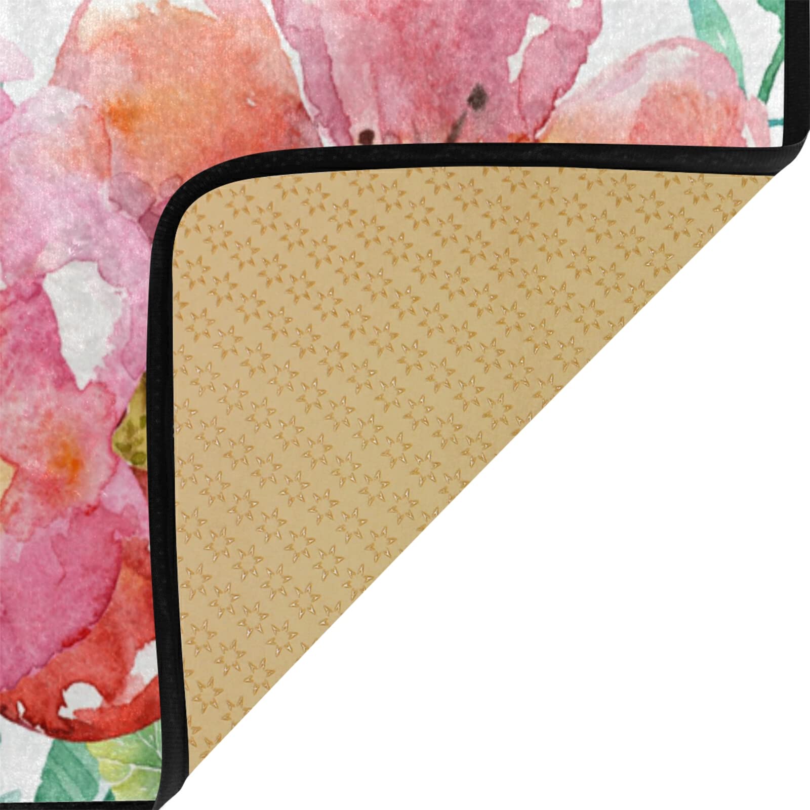 Pink Flower Kitchen Mat Floral Bouquet Kitchen Rug 39 X 20 Inch White Under Sink Mats Non Slip Soft Standing Mats Anti Fatigue Floor Mat Bath Rug Runner Doormat Carpet for Outside Decor