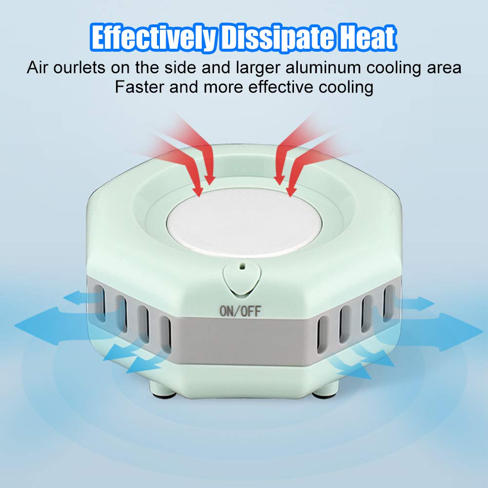 Normia Rita 36℉~60℉ Electric Beverage Cup Cooler for Home/Office, Desktop Mini Fridge Quick Cooling Cup Drink Chiller for Beer Juice Milk Coffee (White-)