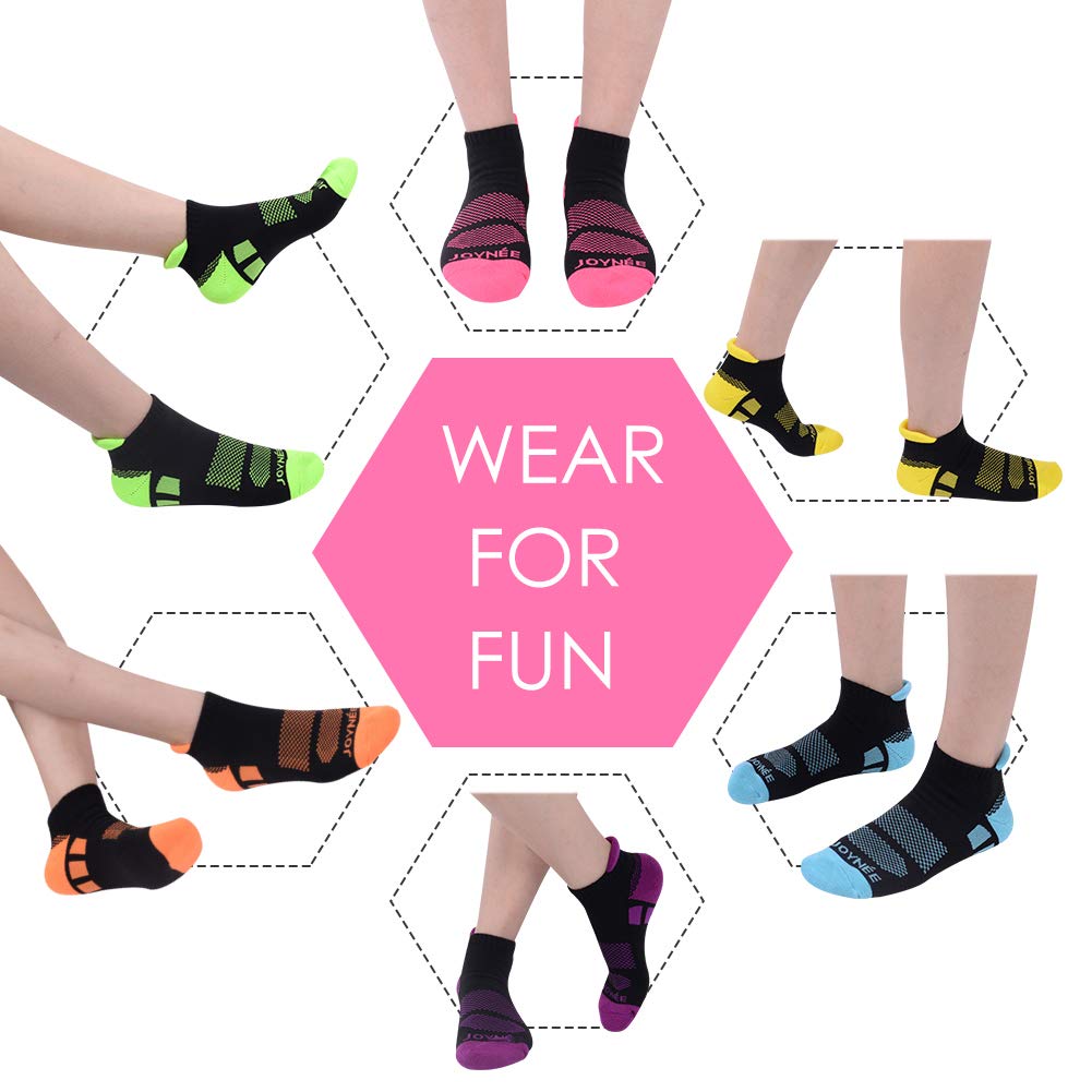 JOYNÉE Womens-Ankle-Athletic-Socks Low Cut Sports Running Socks 7 Pairs Days of the Week Socks