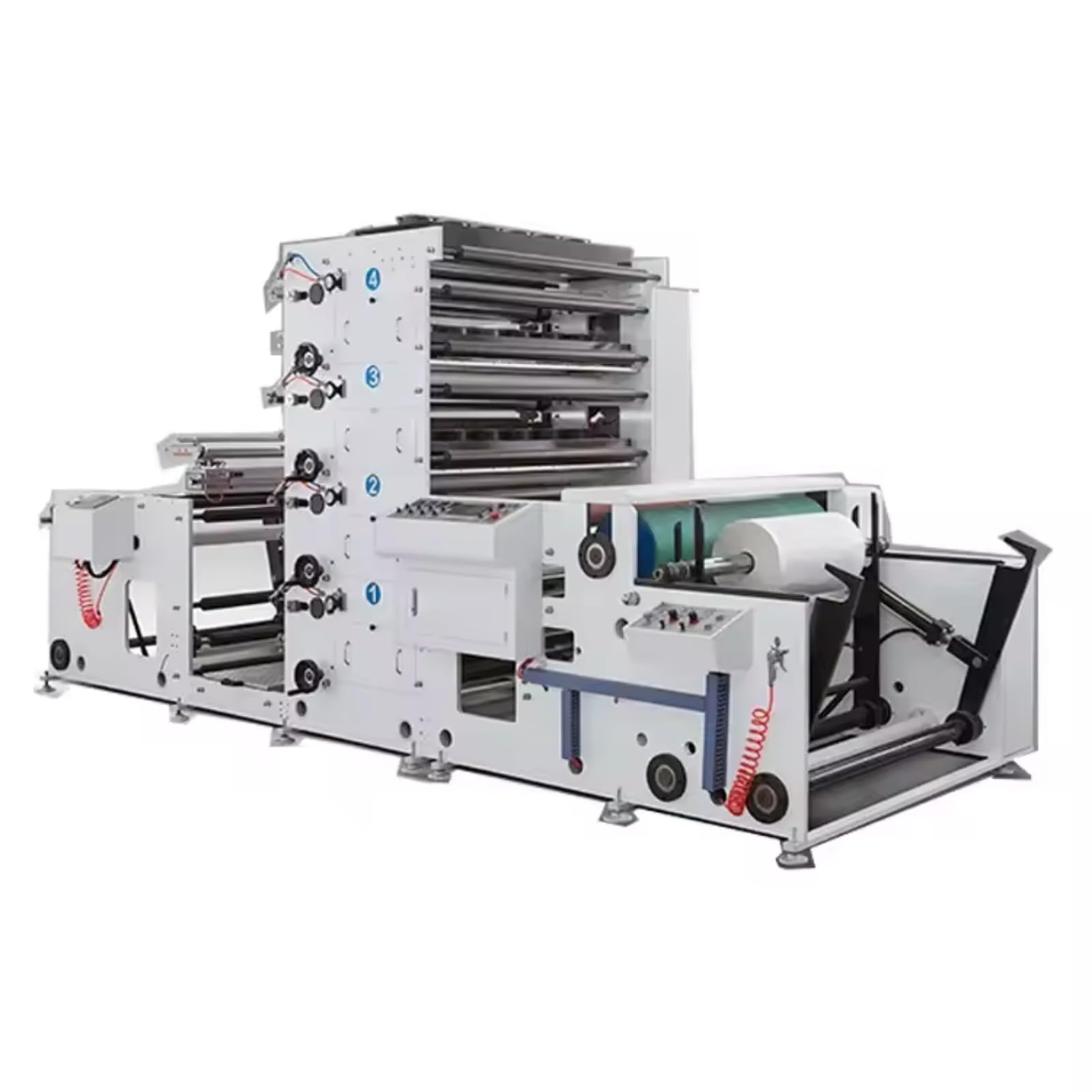 Wide-Format 4-Color Automatic Printer,Printing Machine Multi Color, Paper Cup Printing Equipment, Paper Cup Fan and Logo Printing Machinery, for Paper Cups and Paper Bags,Large, White (1)