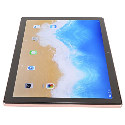 RTLR 10.1 Inch Tablet, 8GB RAM 128GB ROM Gold Octa Core Processor Tablet Dual SIM Dual Standby for Work (US Plug)