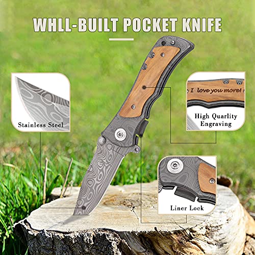 Stepdad Gift - Thank You for Being the Dad You Didn’t Have to Be, Engraved Pocket Knife for Stepdad from Stepdaugheter Stepson, Gifts for Stepdad Birthday Christmas from Daughter, Stepdad Fathers Day