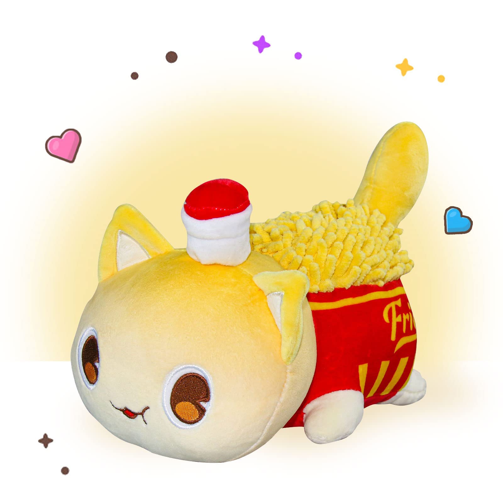 REMUFO Cute Cat Plush Toy,Cute Cat Figure Plushies Stuffed Animals Great Gift for Kids Christmas & Fans