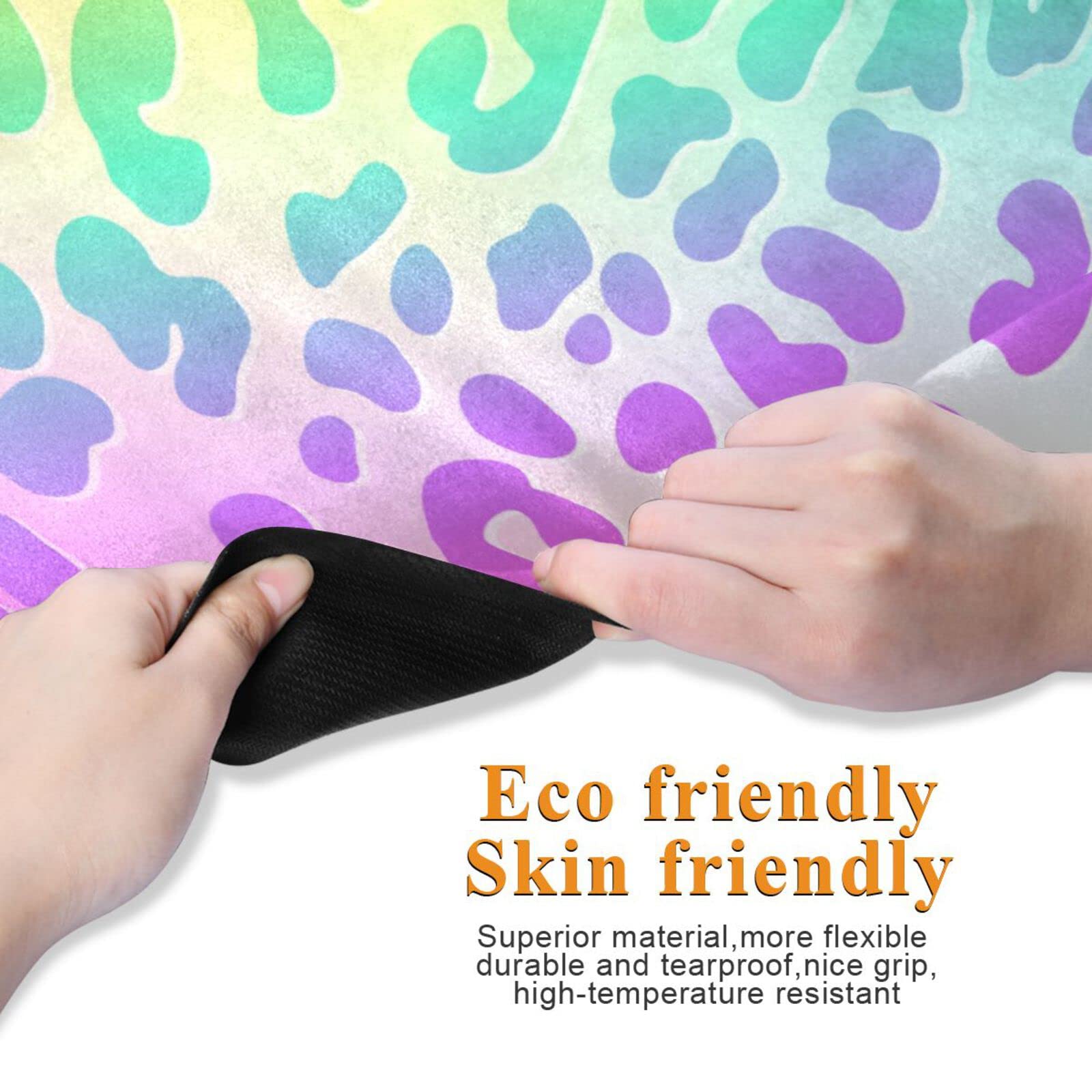 senya Rainbow Leopard Print Cheetah(c2) Yoga Mat Cover, Non Slip Exercise Mat Cover High Performance Grip, Coming with Carry Bag(228vb9a)