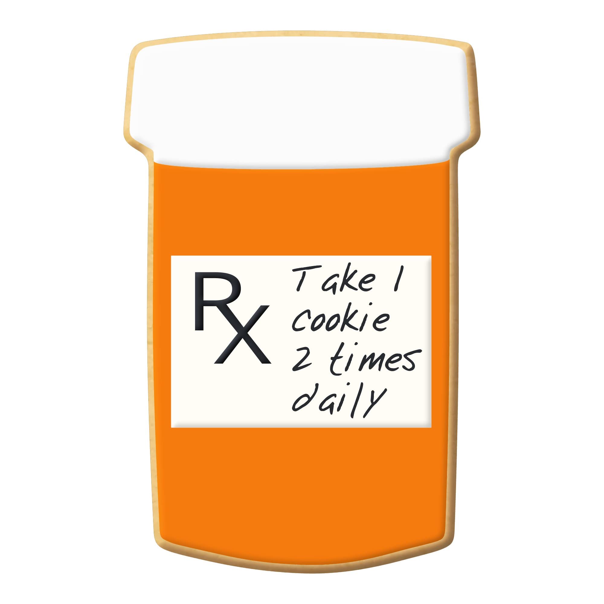 Pill Rx Bottle Cookie Cutter 3.75 Inch - Made in the USA – Foose Cookie Cutters Tin Plated Steel Pill Rx Bottle Cookie Mold