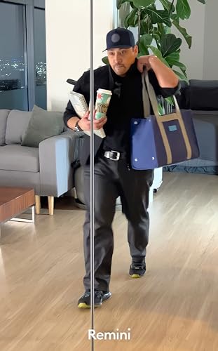 New 2024 Canvas Tote Bag, available in XL or Medium Size, Folds Flat, Slip-in Pockets, Removable Base, Anti-Theft Pocket