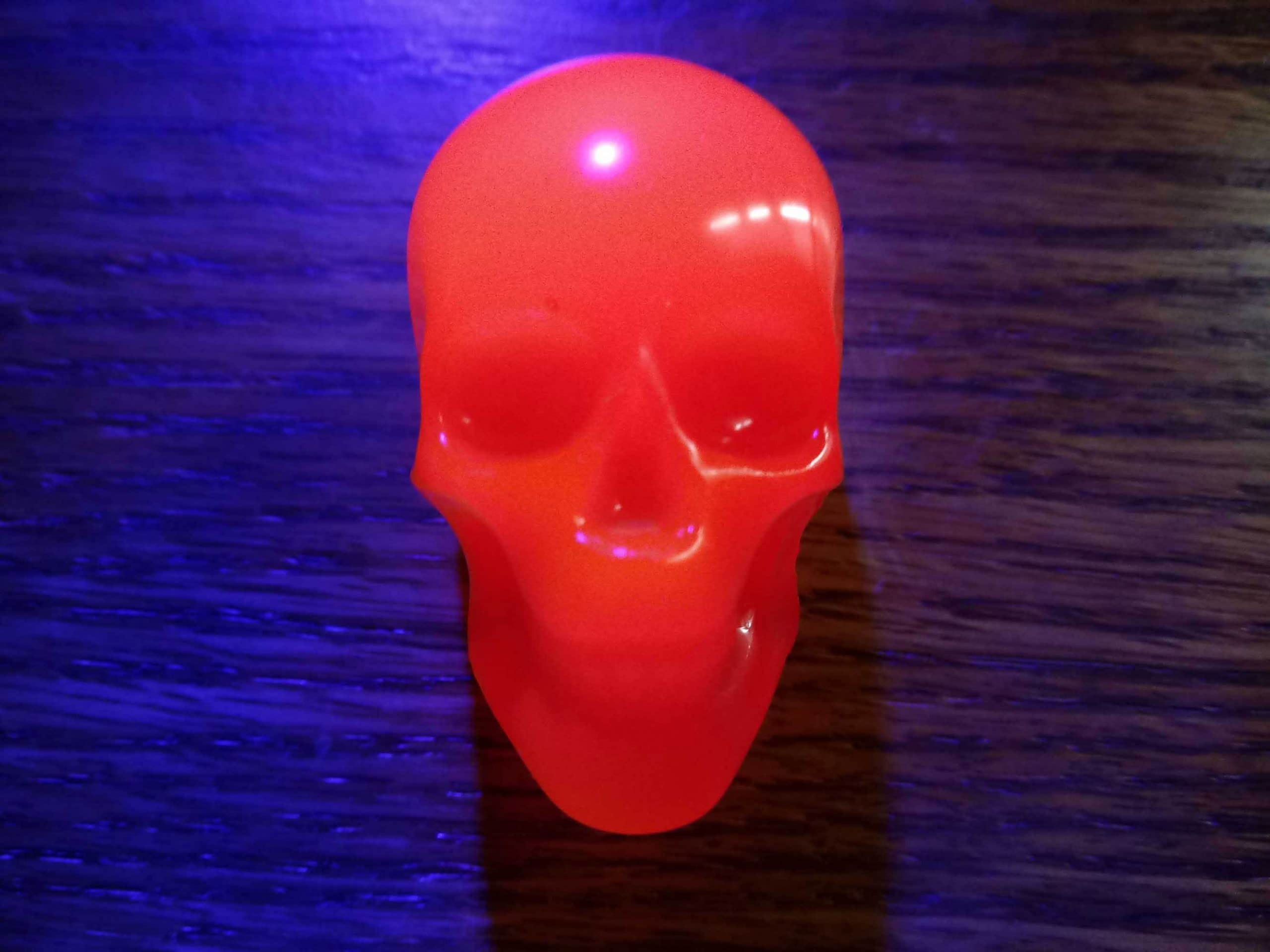 Pink Skull Cabinet Knobs/Drawer Knobs (Black Light Activated) (Set of 2)