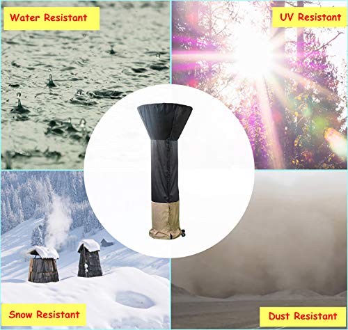 ProHome Direct Patio Heater Cover for Home Outdoor Stand Up Round Dome Heater, Weather Resistant Material, 33" D x 84" H