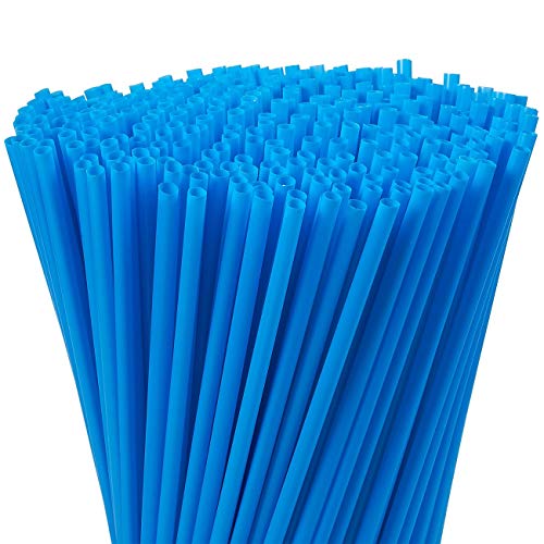 S & L Straw Company - Colored Plastic Drinking Straws - Disposable Kid Friendly, Colorful Party Fun Straws (Blue, 500)…