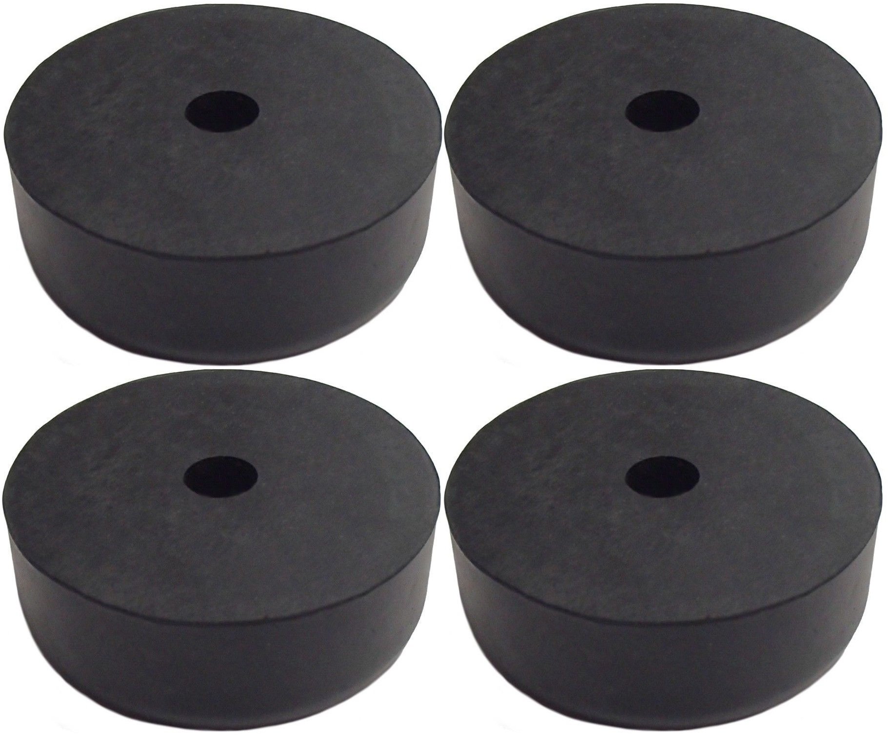 JQuad (4 Pack) 2.5" Trailer Ramp Door Bumper, Compatible with Truck Cargo Hatch - Round Rubber Bump Stops
