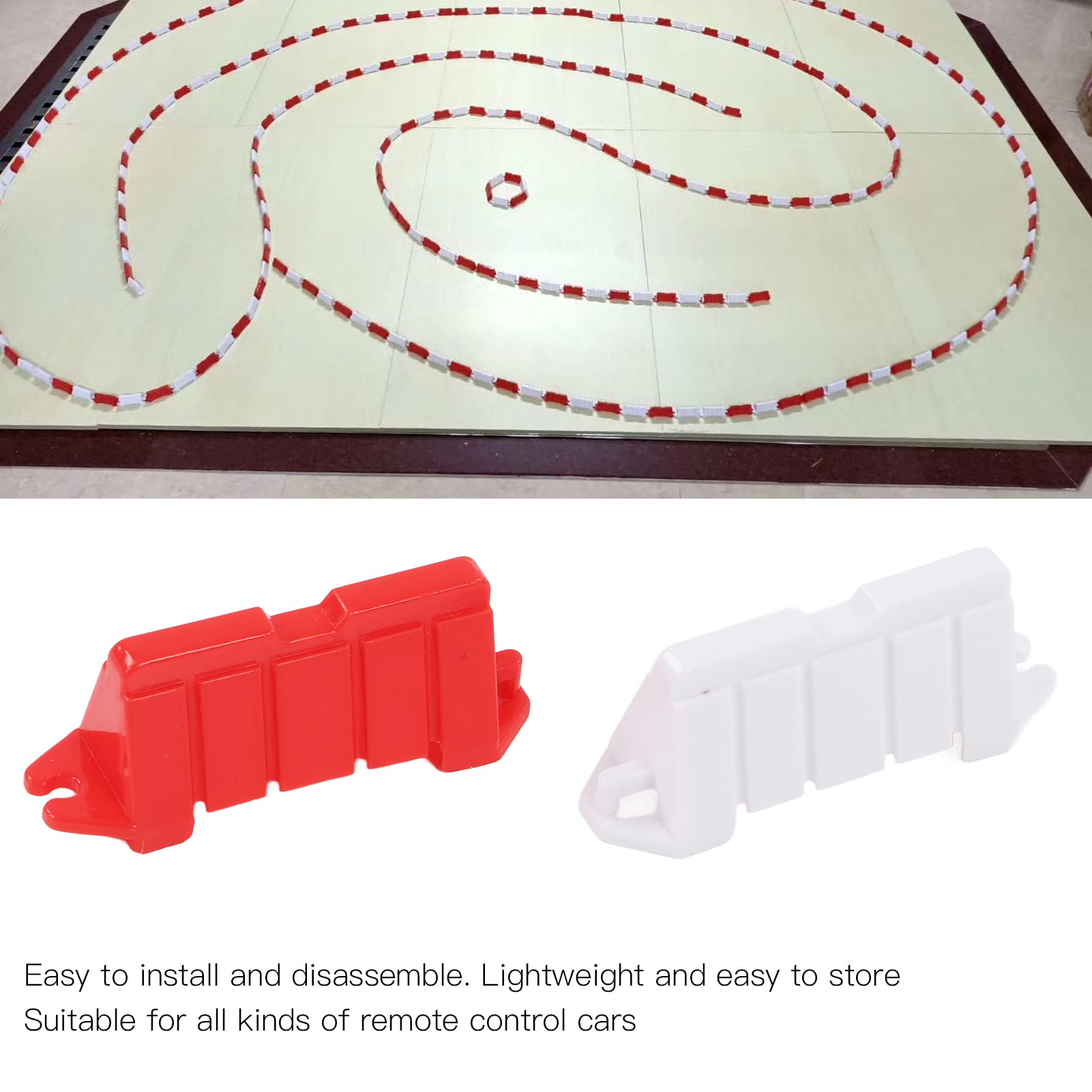 RC Drift Race Road Barrier, 120 Pcs Plastic Remote Control Car DIY Racing Track Road Barrier Drifting Race Track Road Barrier