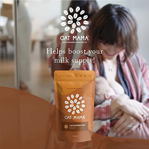 Oat Mama Lactation Tea: Chai Spice, Breastfeeding Support for New Moms, Organic Herbs to Help Increase Milk Supply, Women-Owned, 14 Tea Bags