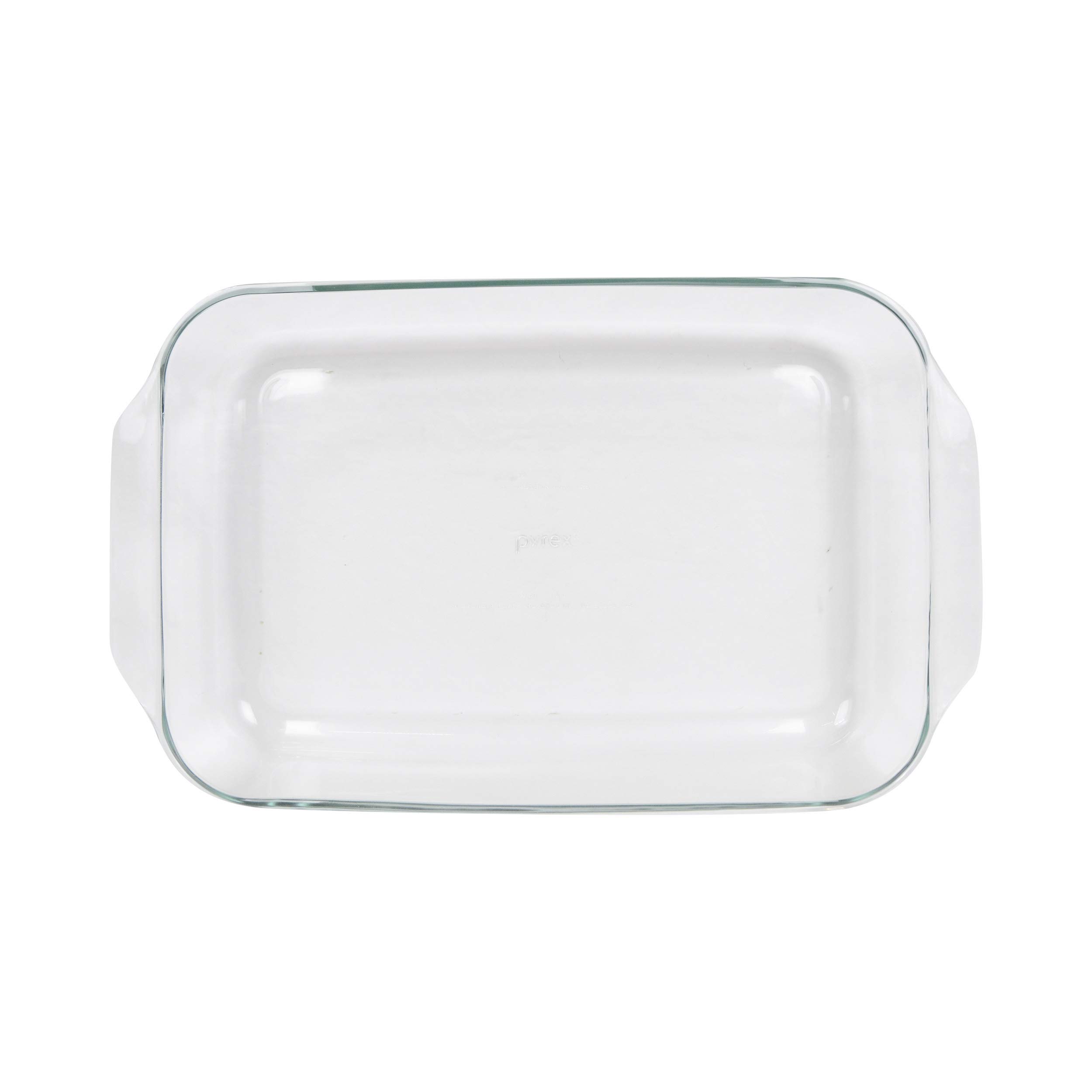 Pyrex (2) 233 Oblong Rectangle Clear Glass Casserole Baking Dishes & (2) 233-PC Red Lids Made in the USA