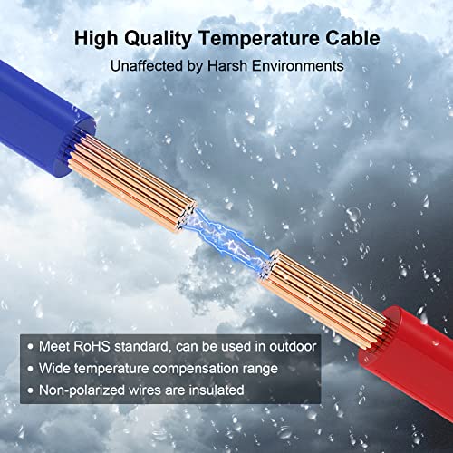 Remote Temperature Sensor for EPever Tracer Viewstar VS Landstar LS Series Solar Charge Controller RTS300R47K3.81A,3m