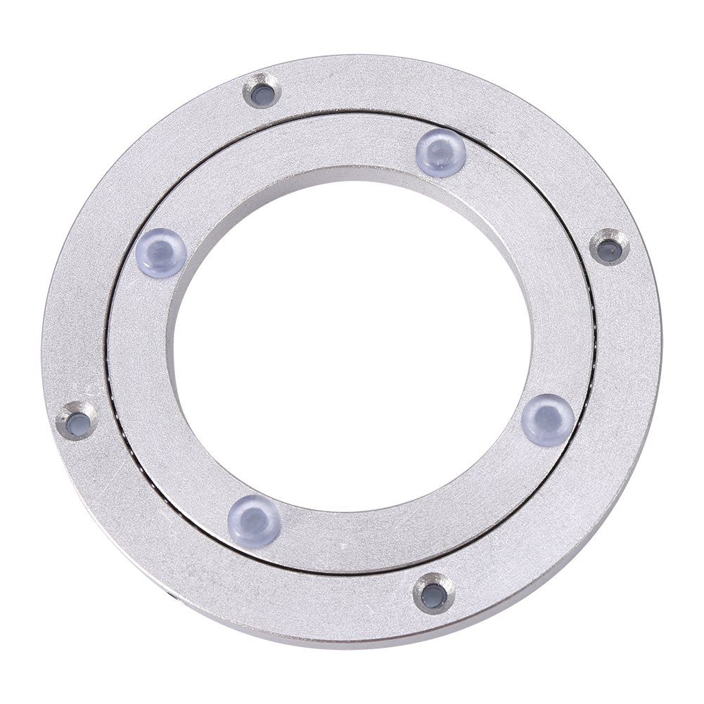 Rotating Bearing Plate, Rotating Heavy Duty Aluminium Alloy Rotating Bearing Plate Turntable Round Dining Table(4 inch*H8.5MM)