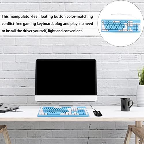 SOLUSTRE Mechanical Keyboard Computer Keyboards 2 Pieces USB Gaming Keyboard Laptop Keyboard RGB Backlight Keyboard Wired USB Keyboard Wired RGB Backlit Mechanical Keyboard Computer Keyboards