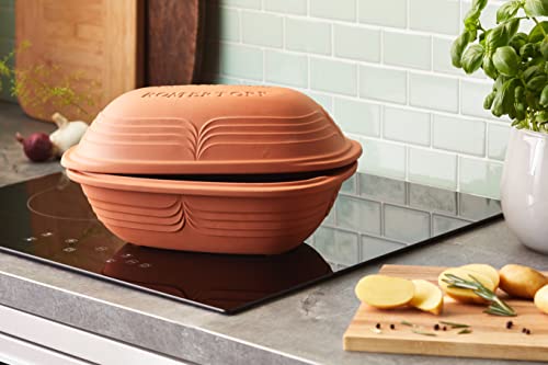 Römertopf Clay Roaster | Modern Look | Non-Stick Dutch Oven | Healthy Clay Pot Cooking | Clay Baker | Versatile Cooking Vessel - 3.2 qt (3 liters) For up to 4 People
