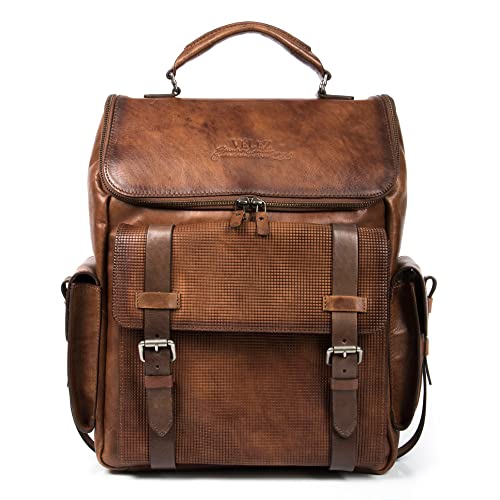 VELEZ 9.5 Mens Black Business Casual Sneakers + Full Grain Leather Backpack for Men Tan Designer Bookbag Business Casual Shoulder Bag
