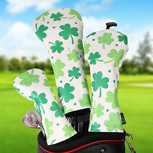 SHABIER Golf Shamrock Design Golf Wood Club Headcover Driver Cover for Taylormade M5 M6 Driver (Driver Head Cover)