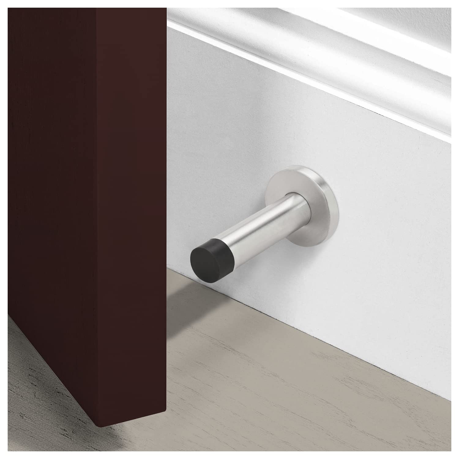 Nuk3y Modern Round Wall Door Stop or Coat Hook, 2 Pack