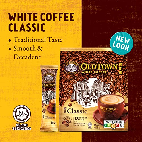 OLD TOWN 3 in 1 Classic White Coffee, 21.2 Ounce