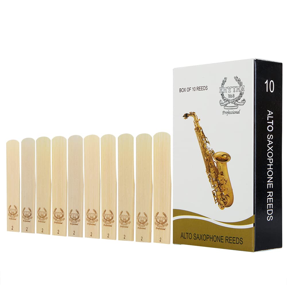 Rhythm Alto Saxophone Reeds for Alto Sax Strength 2.5; Box of 10