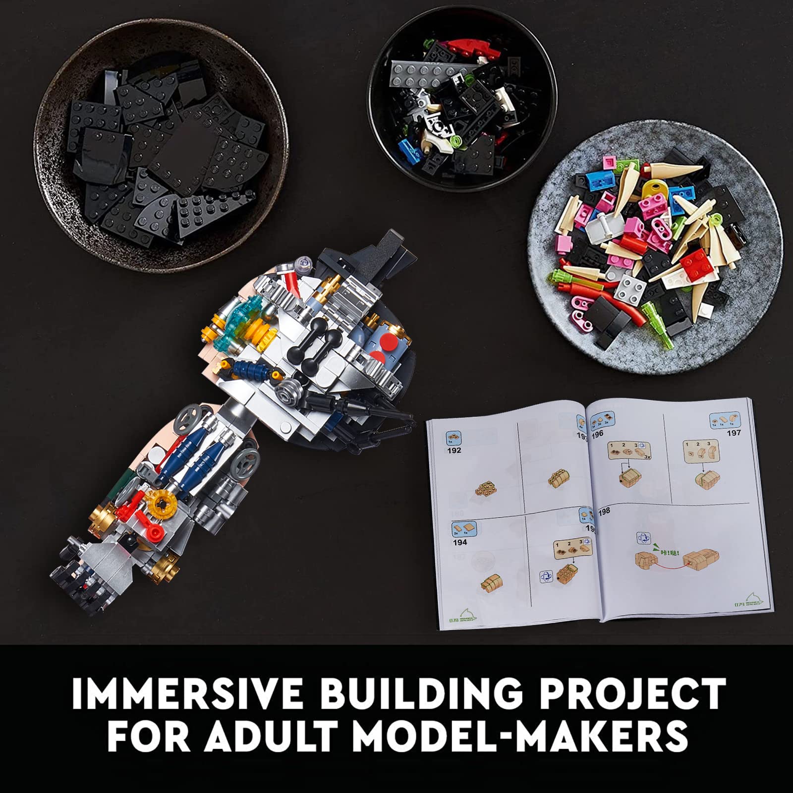 Soview Astro Boy Building Toy, Cool Building Block for Adults, Collectible Mighty Atom Display Model for Home or Office, Assembled Birthday Gift for Adults and Teens(1258Pieces)