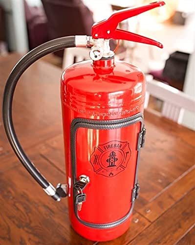 REML Fire Extinguisher Mini Bar,Novelty Fire Extinguisher,Mini Bar Collector,Cave Weird Gift,Handmade Metal Mini Bar Gift for Firefighters for Whiskey Lovers,Jar Bar Set,My Cave,My Rules,Gift Set