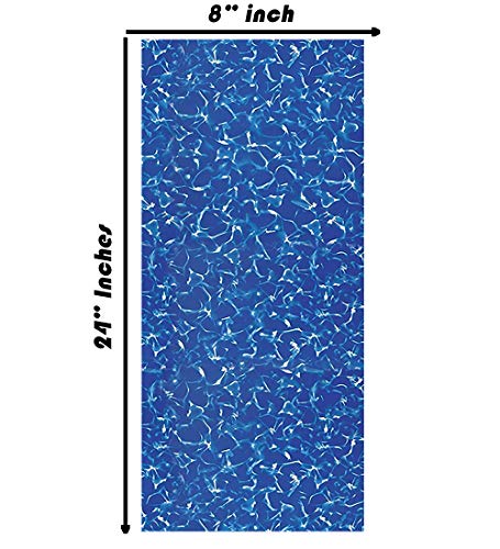 Tiki Island Pool 8" x 24" Swimming Pool Vinyl Liner Repair Patching Material Blue Wave