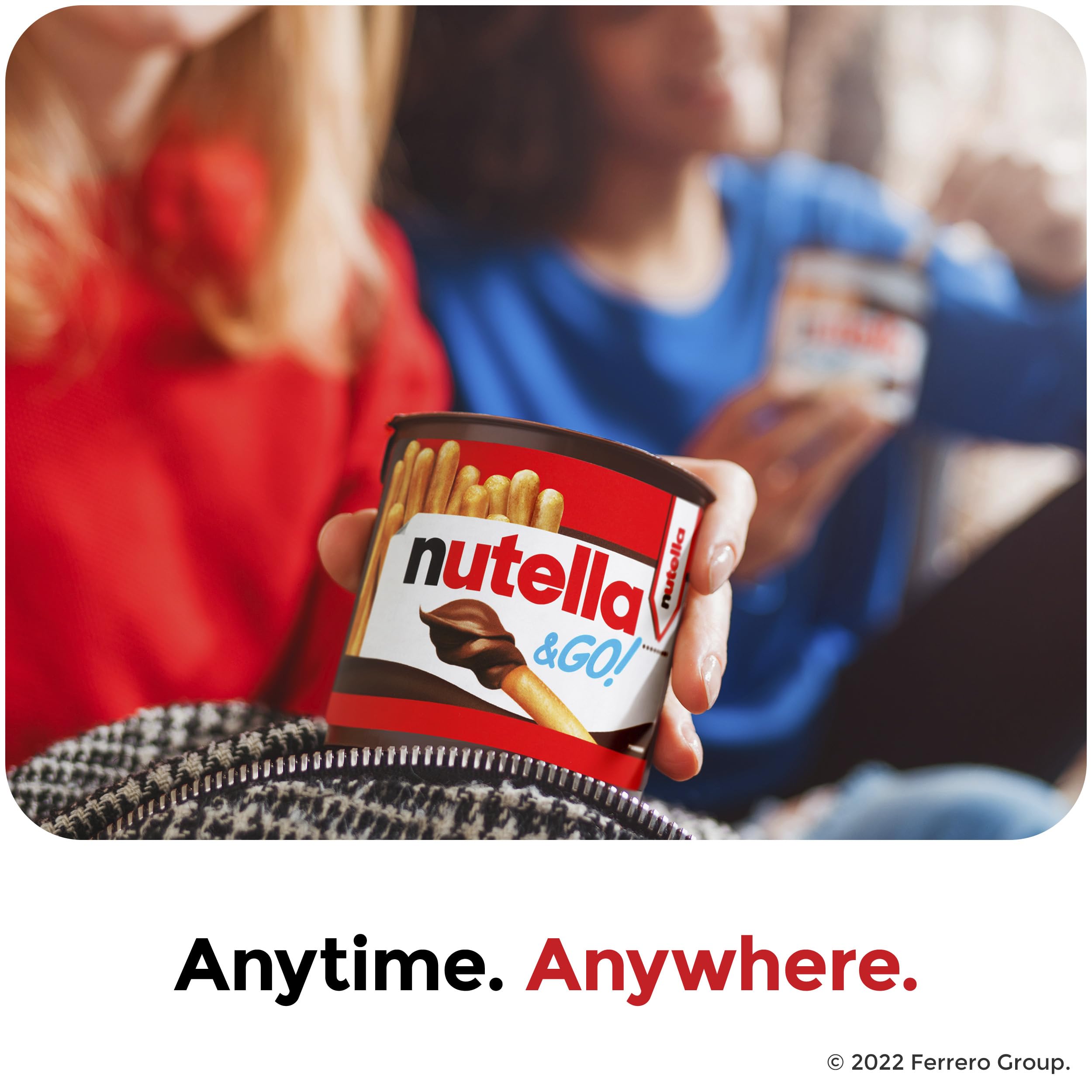Nutella & GO! Bulk 12 Pack, Hazelnut And Cocoa Spread With Pretzel Sticks, Snack Cups, 1.9 Oz Each