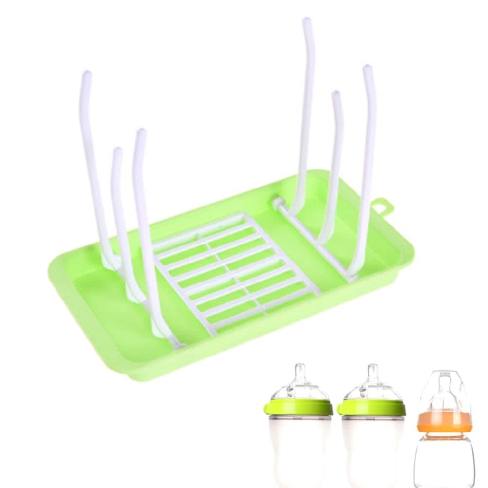 Space Saving Baby Bottle Folding Rack, Drying Rack Portable Bottle Dryer Holder for Nipples, Cups, Pump Parts and Accessories Great for Home & Travel(Blue)