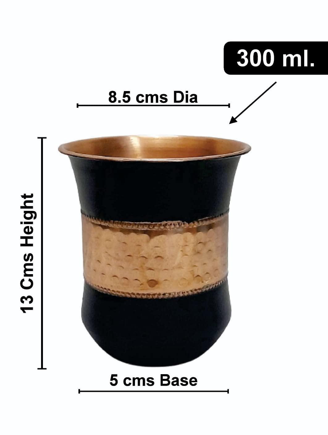 Ornate Internationlal 16 Oz Black Matte Moscow Mule Copper Cups and Barrel Mugs, Moscow Mule Mug with Rose Gold Copper Rims, Set of 4 (black)