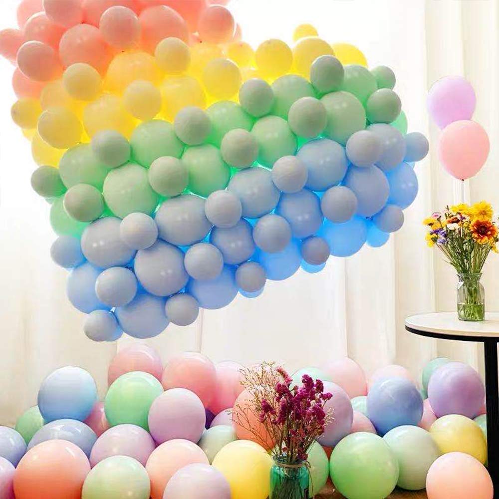 Kalyerparty Pastel Balloons,100 Pcs 10inches Assorted Pastel Balloons for Birthday Baby Shower Party Decorations