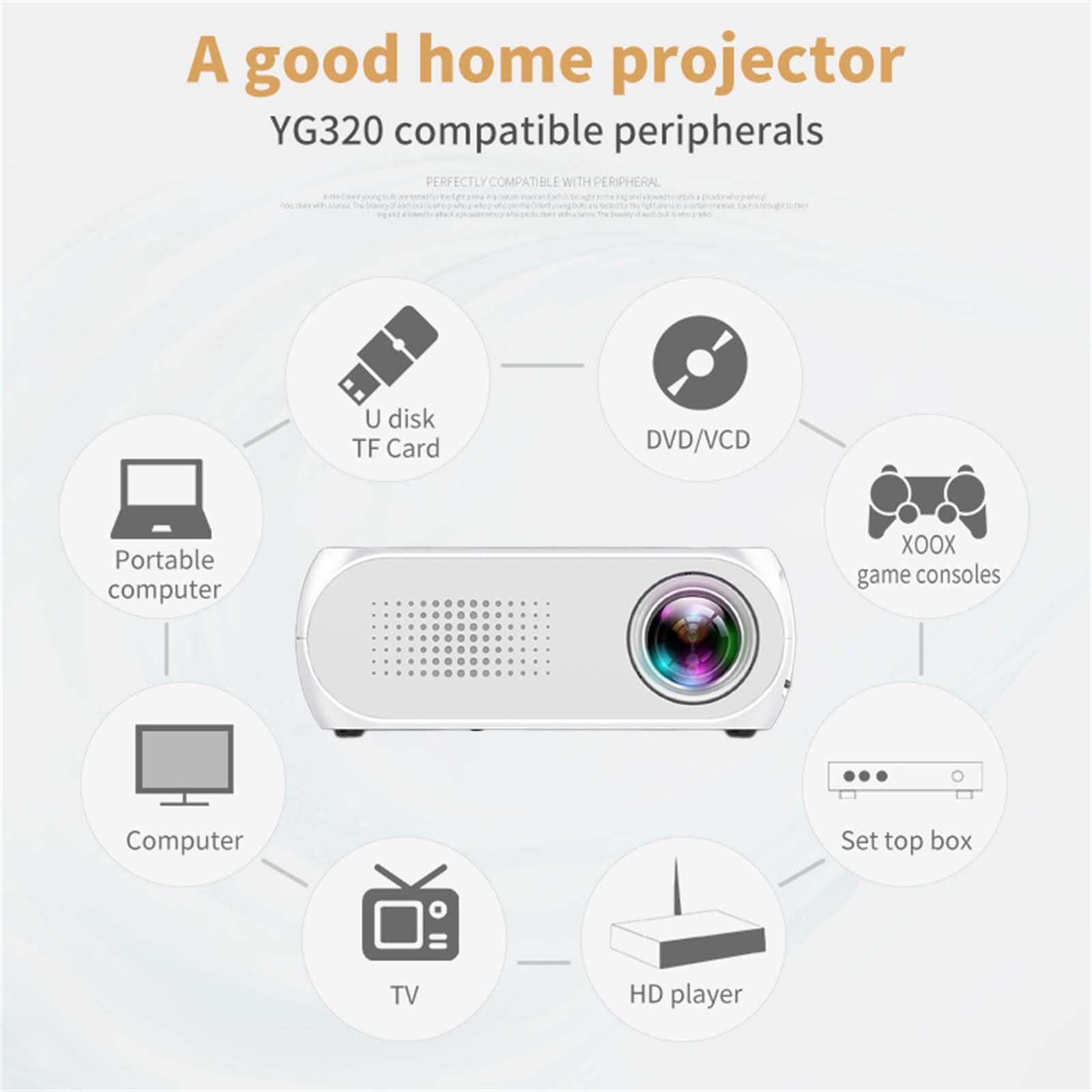 Mini Projector Led Portable Projector with HDMI Same Screen Projection Camper Apartment Essentials Classroom Must Haves Electronics for Men Tech Gadgets Birthday Gifts for Men Personalized Gifts
