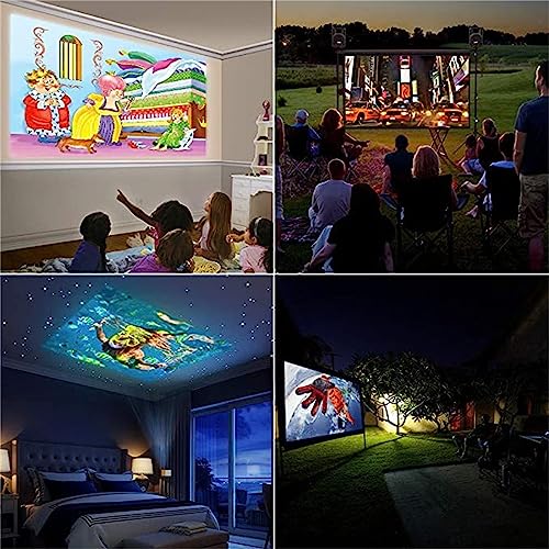 Mini Projector, Portable 1080P HD Projector, Indoor Outdoor Home Movie LED Video Projector, WIFI Movie Projector With USB HDMI Port And Remote Control