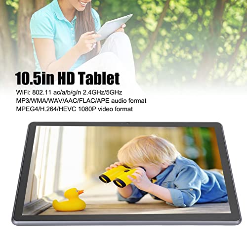 PUSOKEI 10.5in Tablet, Android 11 Tablets, Octa Core Processor, 8GB RAM 128GB ROM, 1920x1280 IPS Screen, 5G 2.4G WiFi, BT, 5MP 8MP Camera, 4G LTE Calling Tablet(Grey)