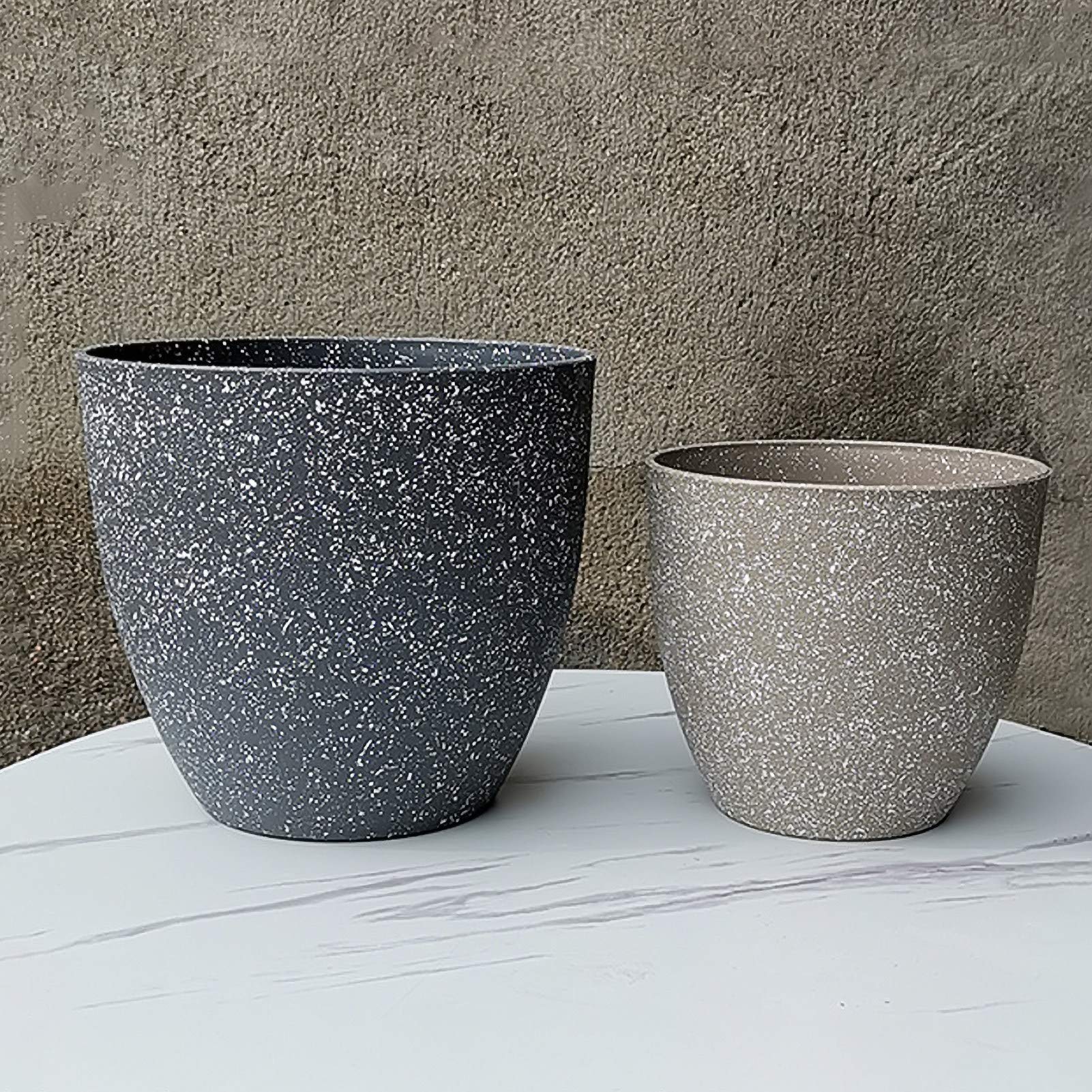 PERZOE Plastic Flower Pot Modern Bonsai Pot Flowerpot Balcony Indoor Outdoor Tree Planter Home Decoration Supplies-2#