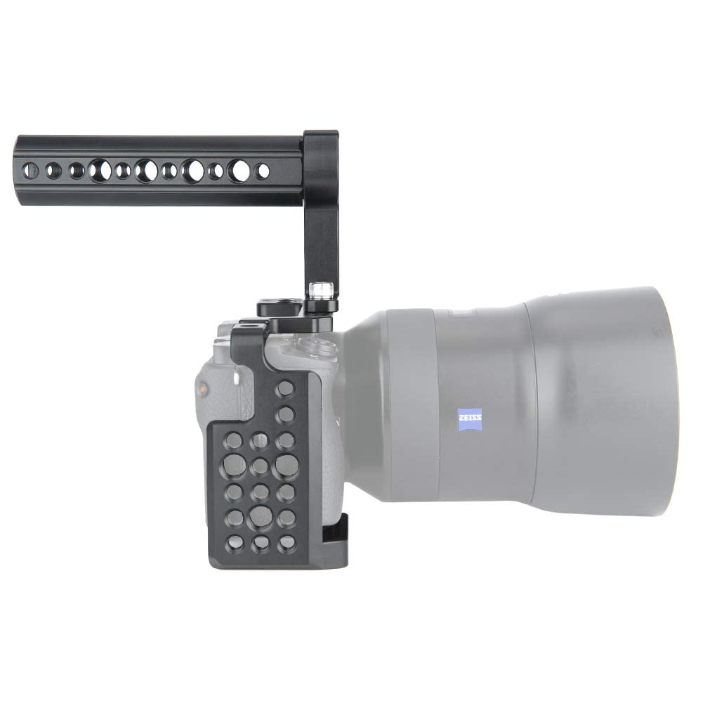 NICEYRIG Camera Cage Kit for Sony A6400/ A6100/ A6300/ A6000, with Cheese Top Handle Cable Lock Clamp