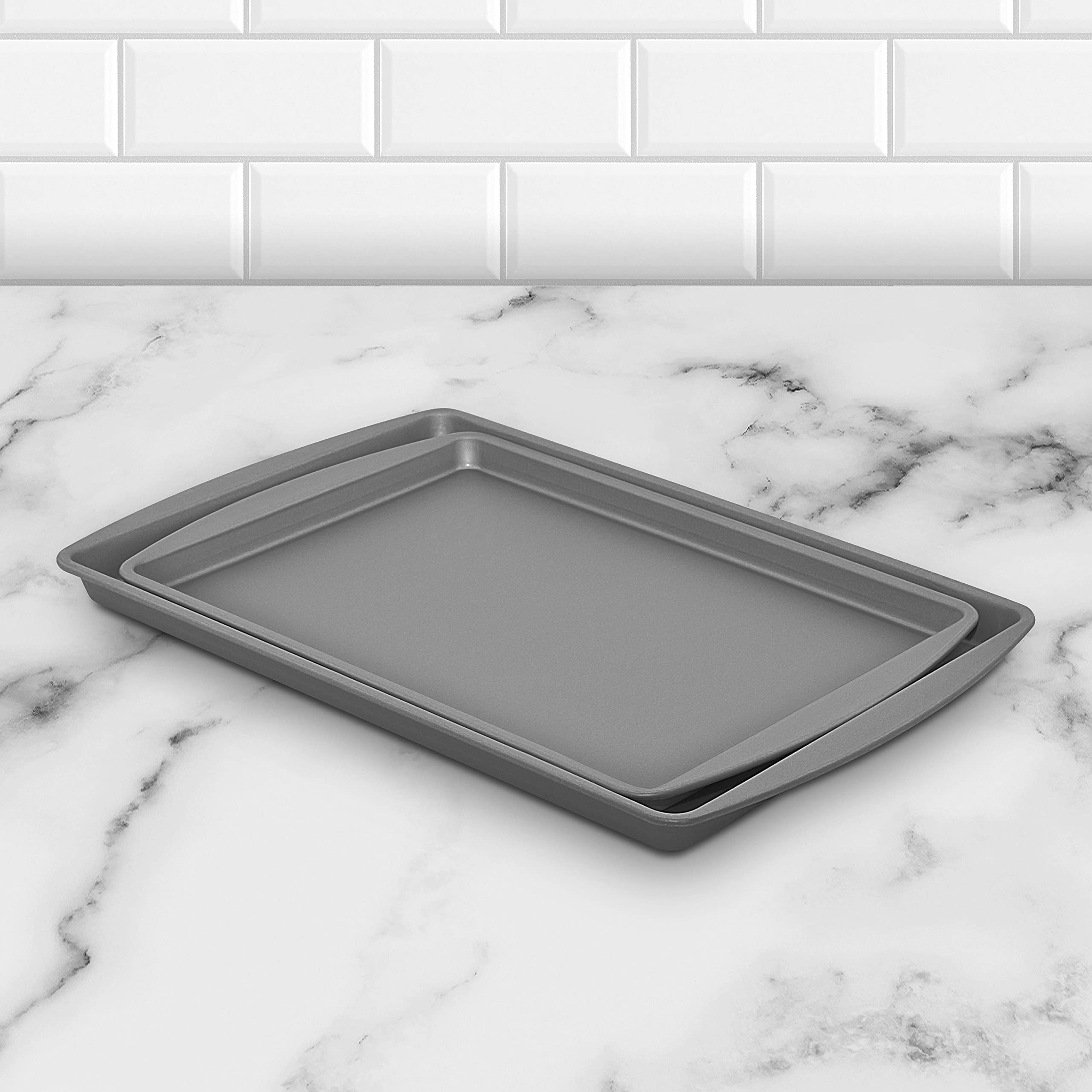 OvenStuff Small & Medium Cookie Pans, Gray, HG8081-AZ