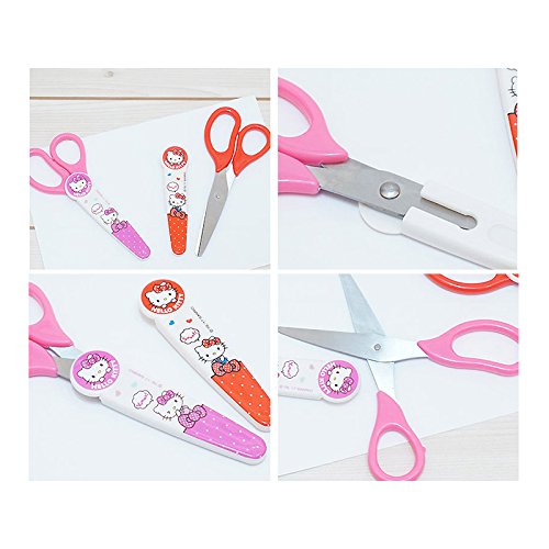 New Sanrio Hello Kitty Safety Kids Scissors : Kitty Loves Sweets (Red)