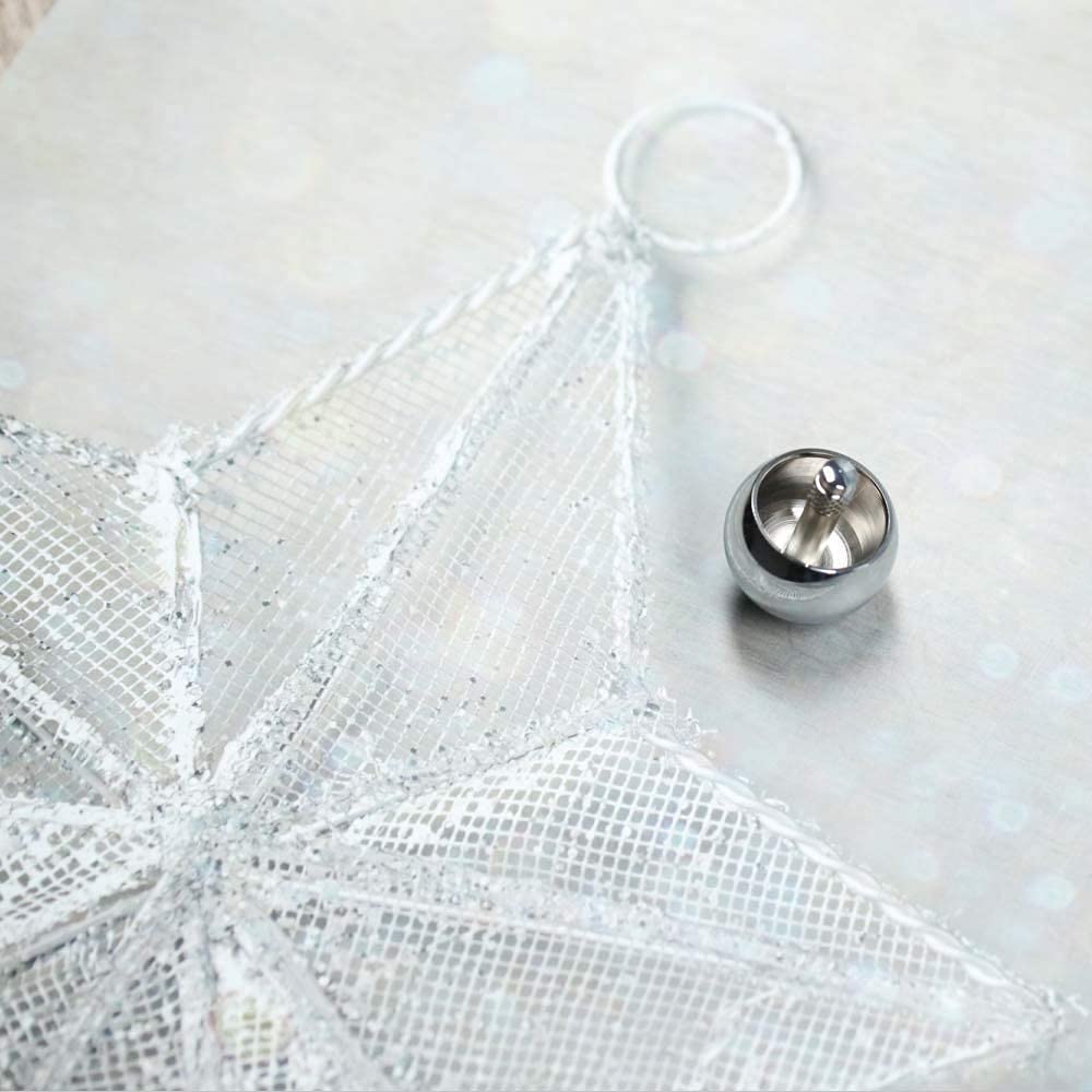 SRMAN Tippe Top Metal Flip Over Top Stainless Steel Spinning Top Toy Gift, Silver