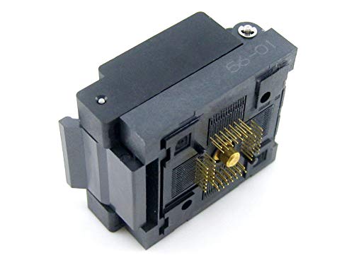 QFN56 Clamshell Programming Adapter Socket/Burning Socket/IC Test Socket QFN-56BT-0.5-01, 56-Pin, 0.5mm Pitch, IC Test Burn-in Socket, Applied to QFN56, MLP56, MLF56 Packages.
