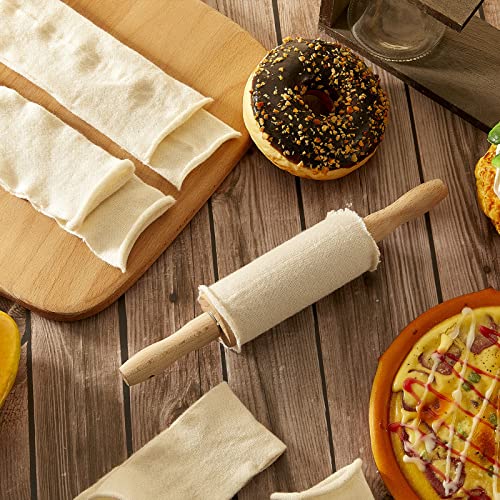 Set of 4 Rolling Pin Covers Cotton Rolling Pin Holder White Rolling Pin Sock Sleeve for Baking